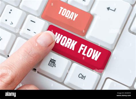 Text Caption Presenting Work Flow Internet Concept Continuity Of A Certain Task To And From An