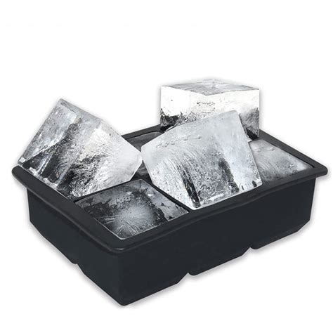 Ice Cube Trays Silicone Molds For Freezer With Lid Reusable Whiskey Ice