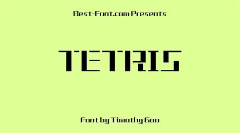 Tetris Font Free Download