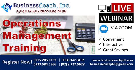 Operations Management Training Webinar Business Seminars By