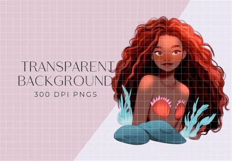 Black Mermaid Clipart Black Mermaid Png Little Mermaid Etsy