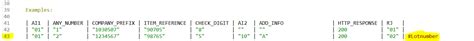 comment after examples table produces an error examples column