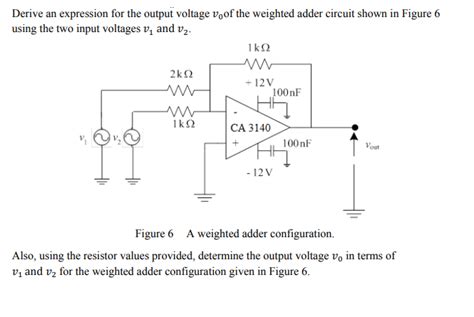 solved derive an expression for the output voltage voof the