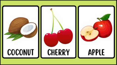 Fruit Education Flashcards Kidpid