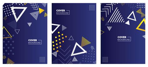 Modern Abstract Covers Set Minimal Covers Design Colorful Geometric