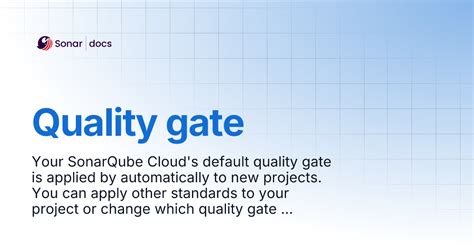 Quality Gate Sonar Documentation