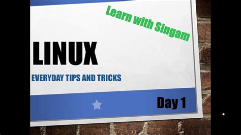 Everyday Tips And Tricks Linux In Tamil Day YouTube