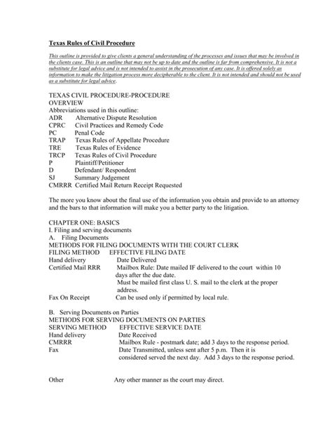 Texas Rules Of Civil Procedure 2024 Pdf Dulce Glenine