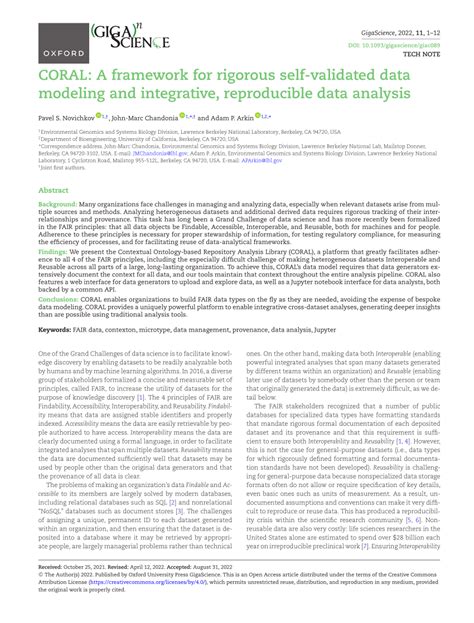 PDF CORAL A Framework For Rigorous Self Validated Data Modeling And