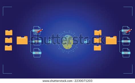 Document Management Concept Online Document Database Stock Vector