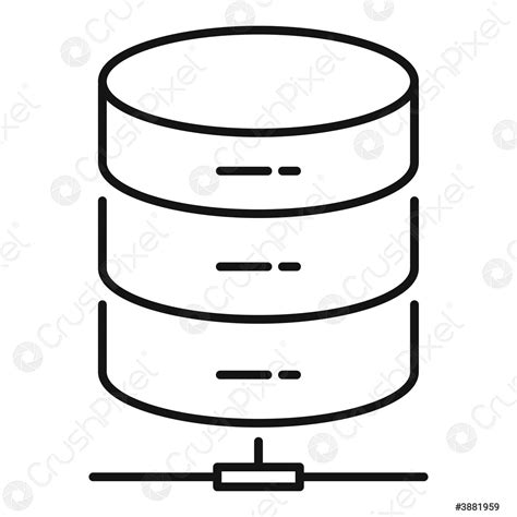 Server Data Center Icon Outline Style Stock Vector 3881959 Crushpixel