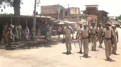 Bihar Nawada Tense Over Torn Ram Navami Posters Forces On Ground