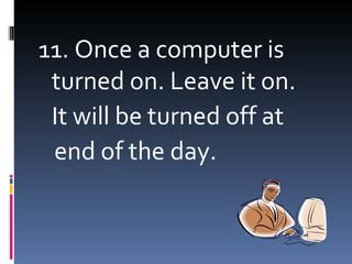 Computer Laboratory Rules Ppt