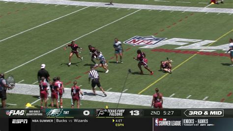 Sarah Colchamiro Evades Defenders After The Catch For A First Down