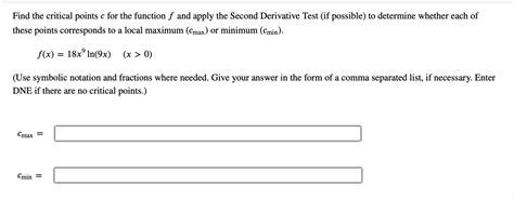 Answered: Find the critical points c for the… | bartleby