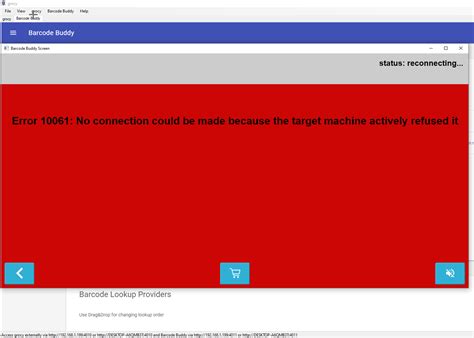 screen screen is not working for grocy desktop websocket server is