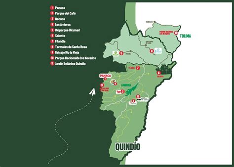 Colombia Mapa Turistico