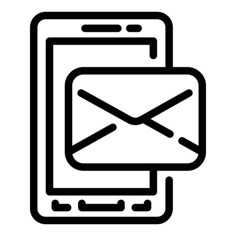 Phone Message Icon Outline Style 15602009 Vector Art At Vecteezy