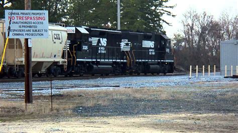 Ns 5280 And 3026 Mixed Freight Pulls Out Of Millville Yard Heading To