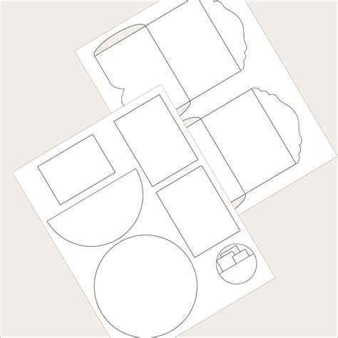 Junk Journal Blank Template Kit 30 Printable Templates For Pockets