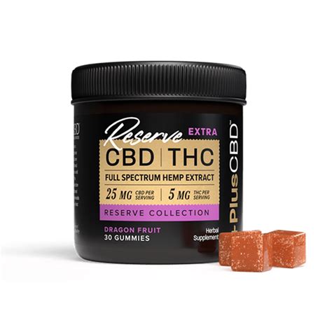 Pluscbd Reserve Extra 5mg Thc 25mg Cbd Gummies Dragon Fruit Full
