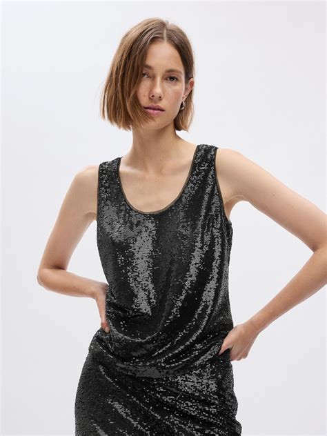 Tílkový Crop Top S Flitry Gapcz