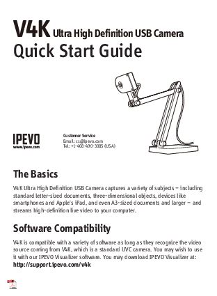 Ipevo V4k Ultra High Definition Usb Camera User Guide Stream Hd Video