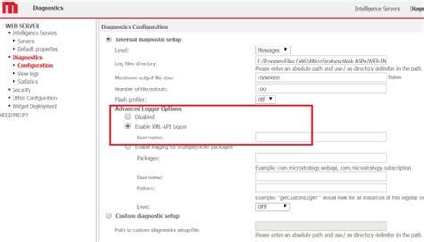kb9836 how is the web xml api log enabled in microstrategy web