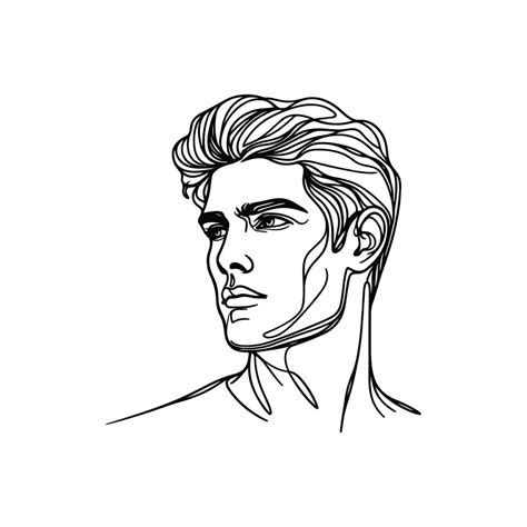 Le Garçon Et Le Mari Line Art Dessin Vectoriel Vecteur Premium Généré à Base Dia