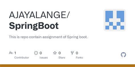 GitHub AJAYALANGE SpringBoot This Is Repo Contain Assignment Of Spring Boot