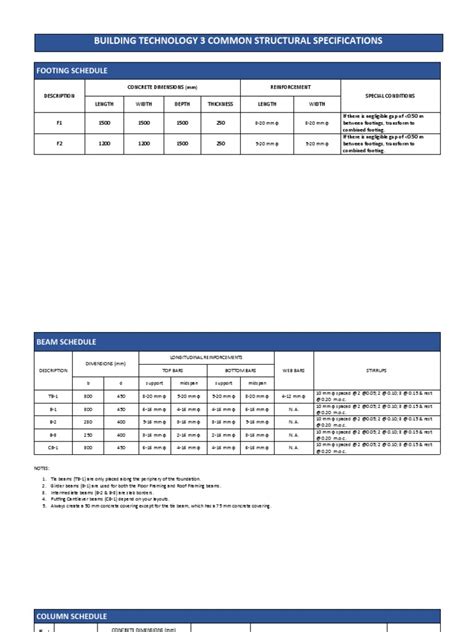Structural Specifications Pdf Beam Structure Components
