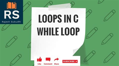 programming in c loops in c while loop youtube