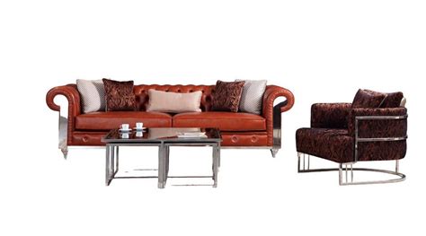 Jvmoebel Wohnzimmer Set Chesterfield Sofagarnitur Kunstleder Dreisitzer