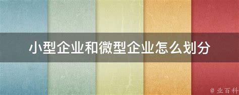 小型企业和微型企业怎么划分 业百科