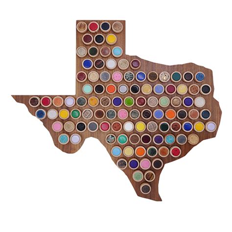 Large State Of Tx Cap Display Tx Whiskey