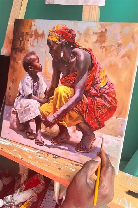 Title Foundation Oil On Canvas 40cmx40cm Calistus Ugo Obidike