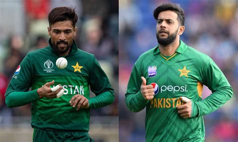 Mohammad Amir And Imad Wasim In Pakistan Team Icc T20