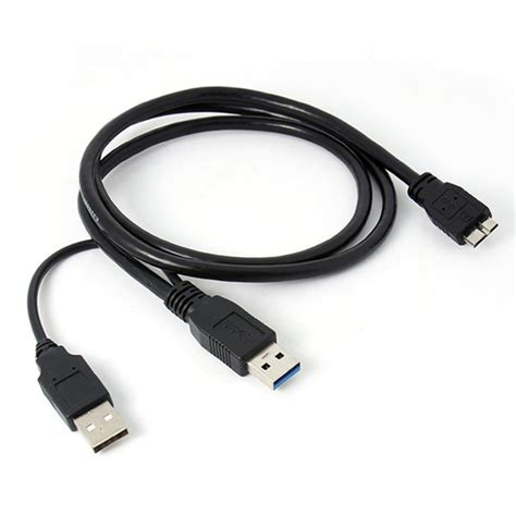 Кабель Micro Usb B 3 0 Y Cable для переноса жесткого диска черный купить с доставкой по