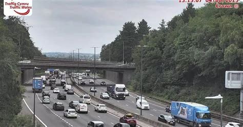 Delays On M4 And A48 As Holiday Traffic Causes Disruption Live