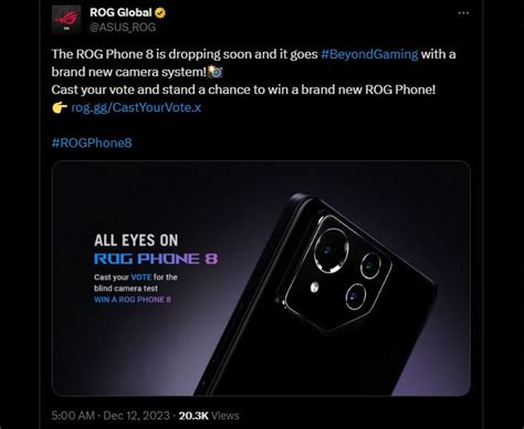 Asus Teases Rog Phone 8 With An Exciting Pro Level Camera Upgrade For