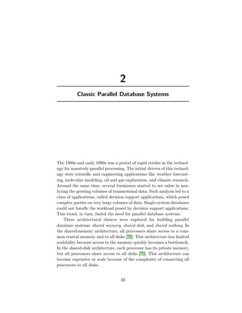 Massively Parallel Databases And Mapreduce Systems