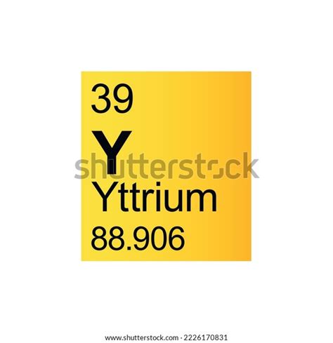 Yttrium Chemical Element Mendeleev Periodic Table Stock Vector Royalty