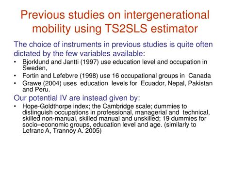 Ppt Intergenerational Mobility Powerpoint Presentation Free Download