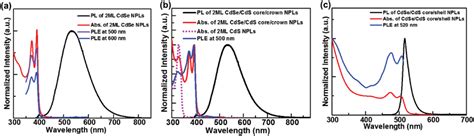 Pl Absorption And Ple Spectra Of A Cdse Core‐only B Cdsecds
