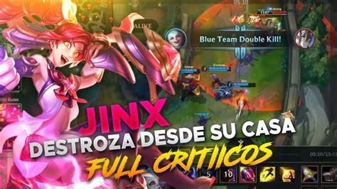 JINX TOP GLOBAL JUEGA ASI GUIA BUILD Y RUNAS LOL WILD RIFT ESPAÑOL