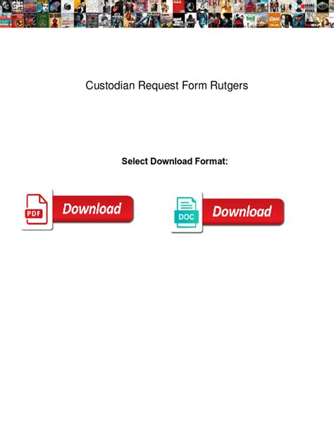 Fillable Online Custodian Request Form Rutgers Custodian Request Form