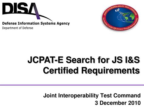 Ppt Joint Interoperability Test Command 3 December 2010 Powerpoint Presentation Id 1596736