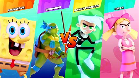 Nickelodeon Brawl Spongebob Vs Leo Phantom And Helga Youtube