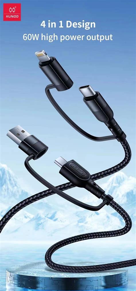 Xundd In Cable Pd W Fast Charging And Data Transmission Lightning Type C Micro Xddc