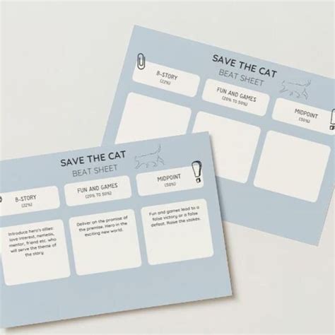 Save The Cat Plot Outline Template Etsy